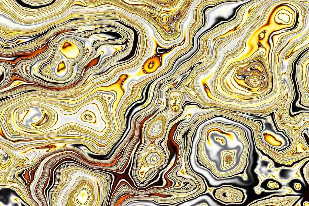 DIMEX | Samolepicí vliesová fototapeta na zeď Imitace mramorové textury MA-5-2516 | 375 x 250 cm | zlatá, béžová, černá, oranžová, šedá