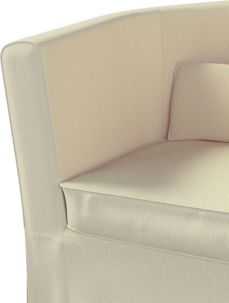 Potah na křeslo IKEA Ektorp Tullsta barva krémová látka lesklé, pletený vzor