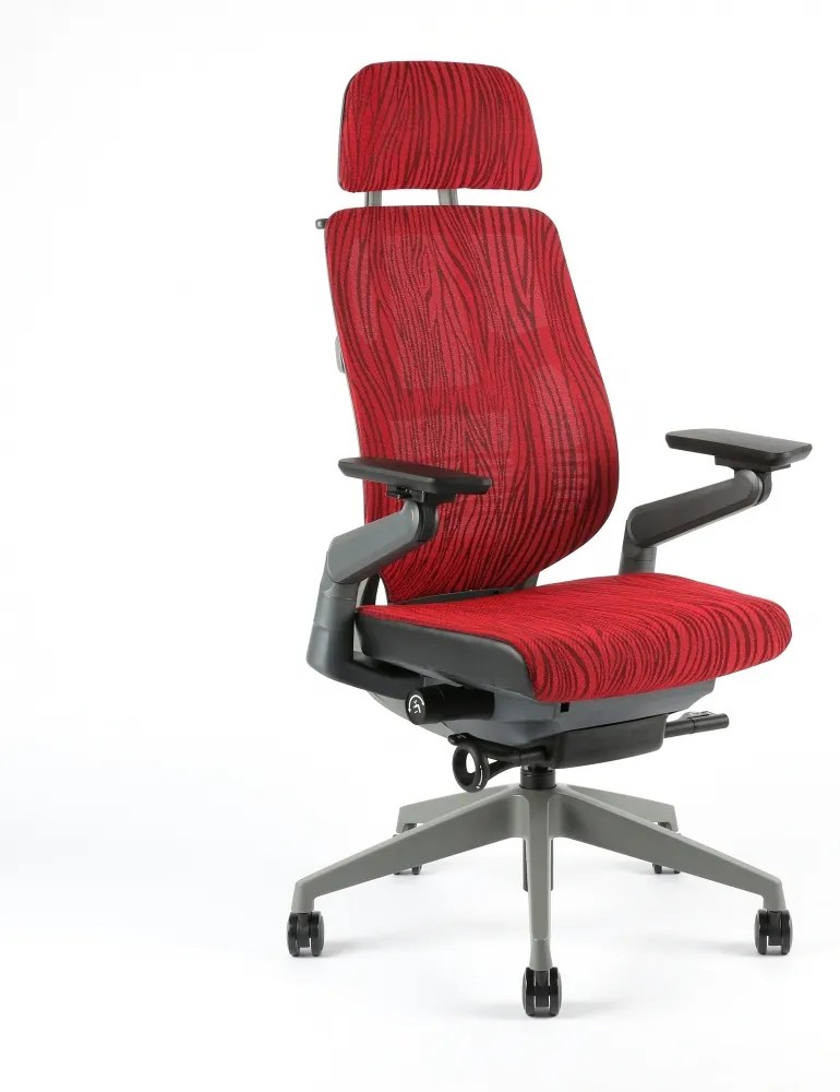Kancelářská ergonomická židle Office Pro KARME MESH — více barev Červená žíhaná