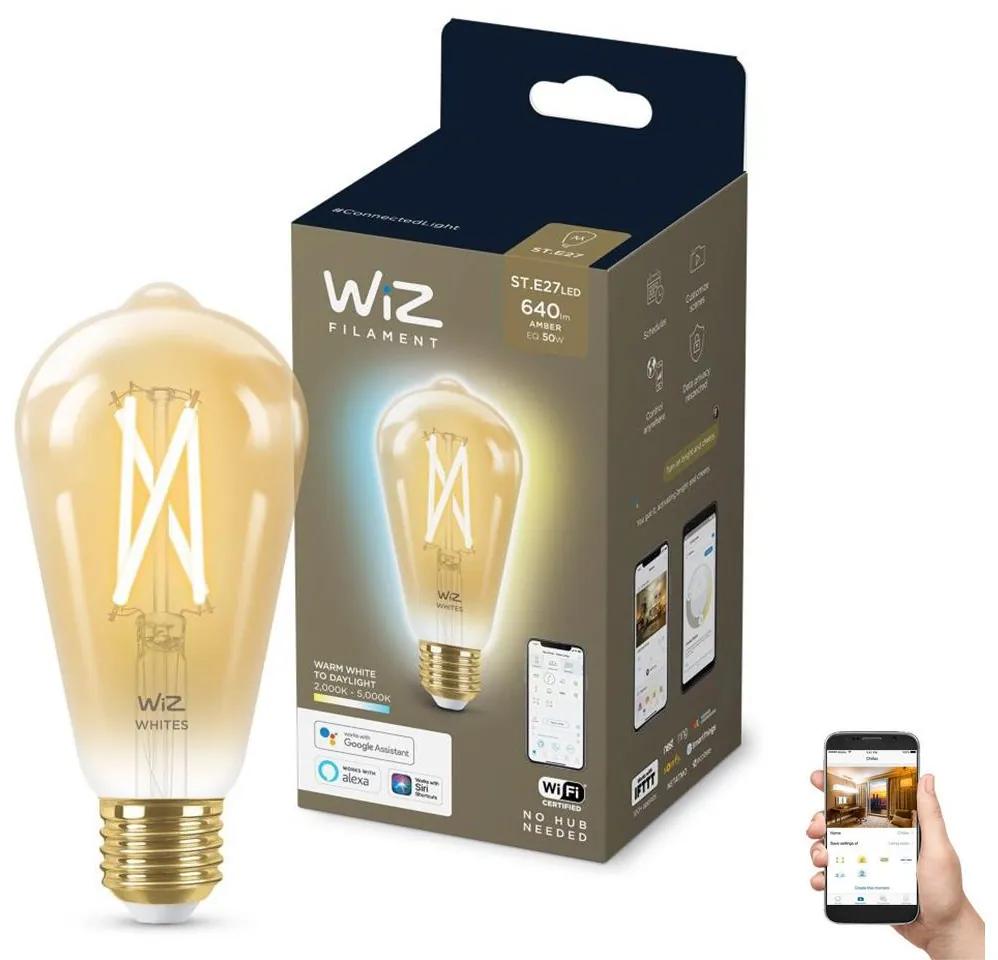 WiZ LED Stmívatelná žárovka VINTAGE ST64 E27/7W/230V 2000-5000K CRI 90 Wi-Fi - WiZ WI0022