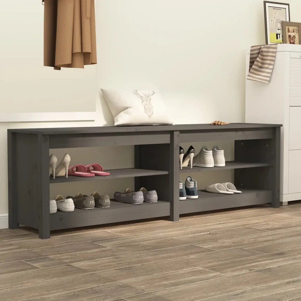 vidaXL Lavice s botníkem 160x36,5x50 cm masivní borovice [821728] Barva: Přírodní