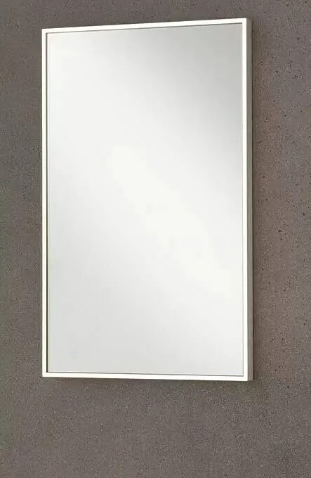 German LED světelné zrcadlo Frame / ostré hrany / 50 x 80 cm / dotykový senzor / 30 W / hliník