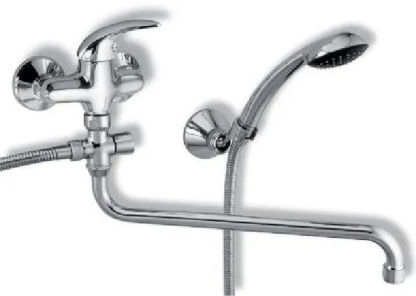 Novaservis Metalia 55 - Vanová baterie nástěnná komplet, lékařská páka, chrom 55071,0L
