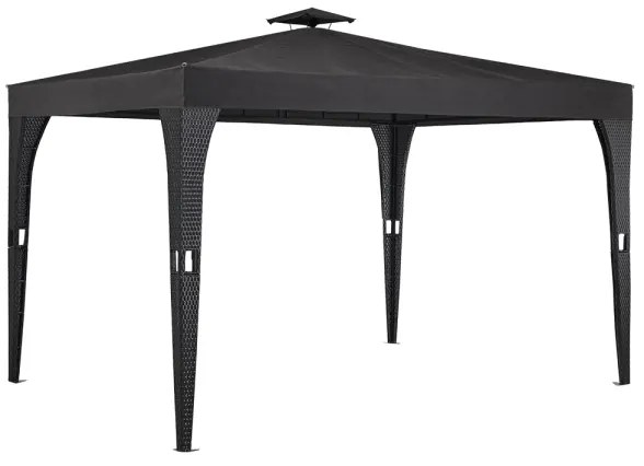 Zahradni altán pavilon DEU LUXUS XXL polyratan >3x4m antracit