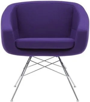 Tmavě fialové křeslo Softline Aiko Felt Melange Dark Lilac