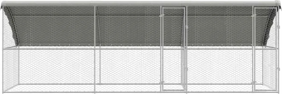 Psí kennel 3 ks Stříbrná 6 x 2 x 2 m Pozinkovaná ocel 3368331