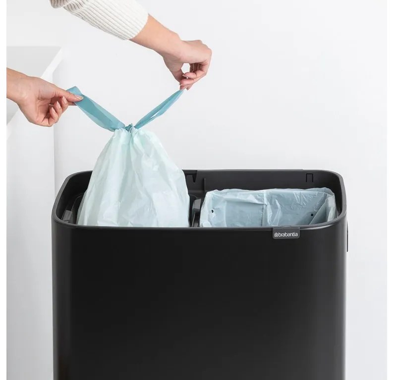 Brabantia BO TOUCH BIN HI Dotykový odpadkový koš 2x30 l - matná černá