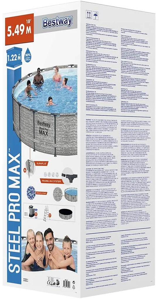 BESTWAY Steel Pro Max Bazén 549 x 122 cm, kartušová filtrace 5618Y