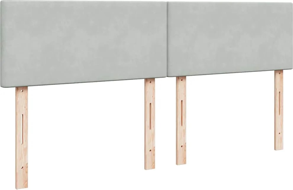 Box spring postel s matrací světle šedá 180x200 cm samet 3287800