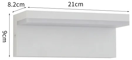 Brilagi - LED Venkovní nástěnné svítidlo TESSI LED/10W/230V bílá IP54