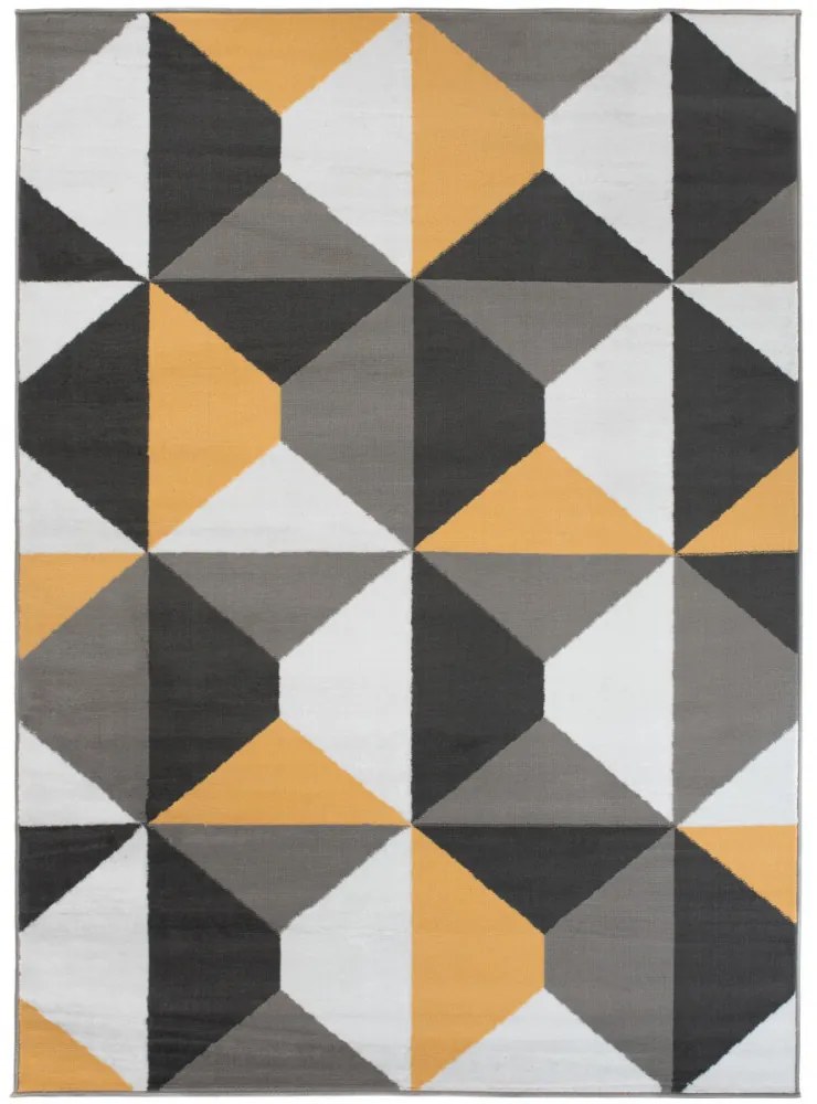 Kusový koberec PP Fino žlutý, Velikosti 120x170cm