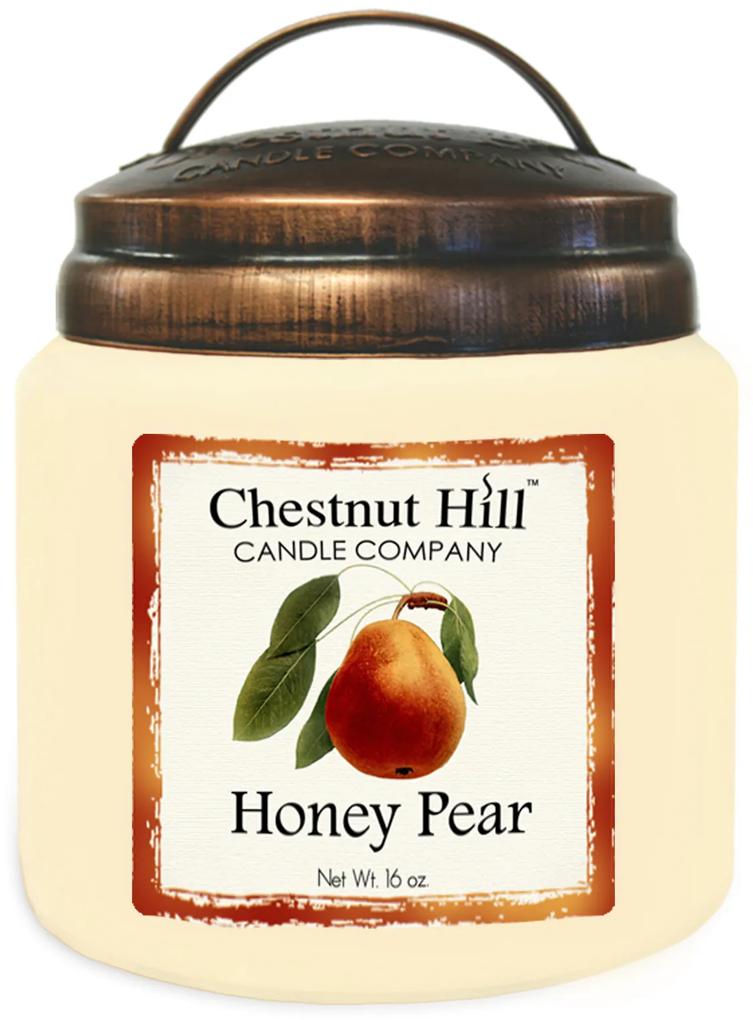 Chestnut Hill Candle CO Chestnut Hill Vonná svíčka ve skle Medová hruška - Honey Pear, 16oz