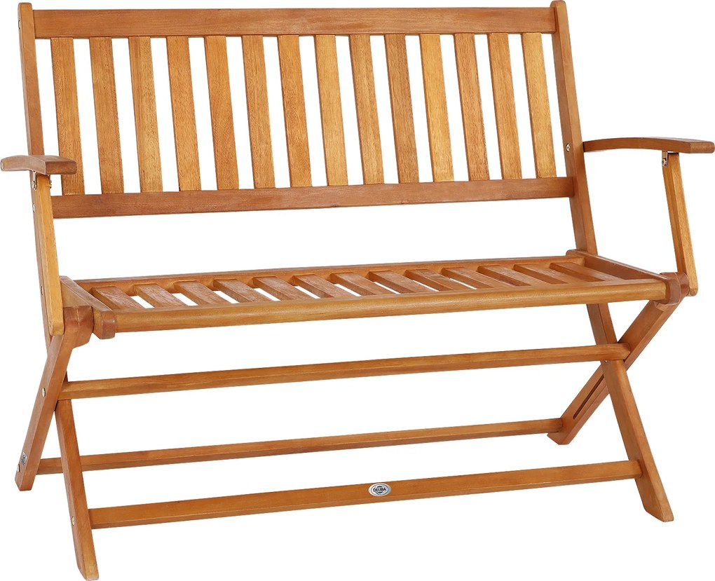 Zahradní lavice z eukalyptového dřeva certifikace FSC® 120x55x90cm