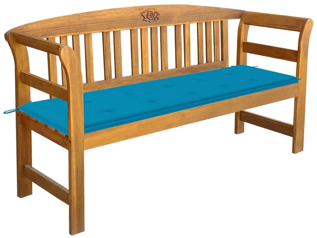 3064270 vidaXL Zahradní lavice s poduškou 157 cm masivní akáciové dřevo