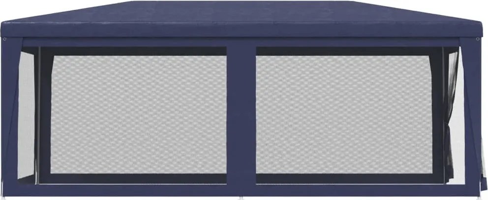 Party stan se 6 síťovanými bočnicemi modrý 3 x 6 m HDPE 319237