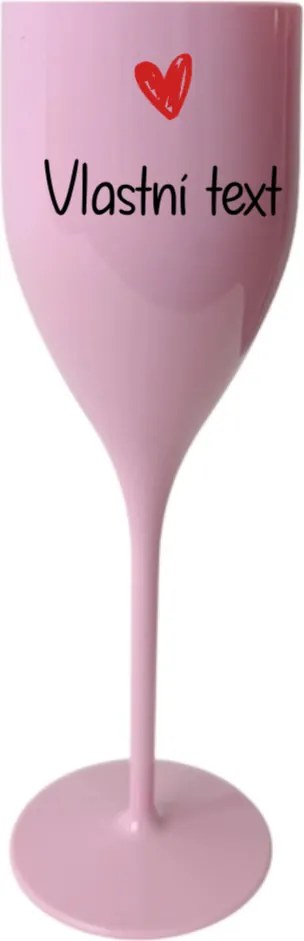 Vlastní text na nerozbitnou prosecco sklenici
