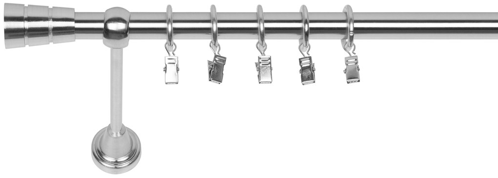 Dekodum Jednořadá Garnýž Walec Basic 19 mm ocelový efekt 160 cm