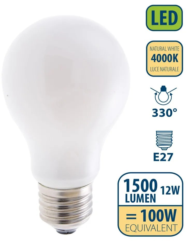VELAMP OPAL FILAMENT žárovka 12W, E27, 4000K