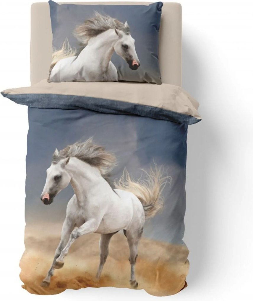 3D povlečení 140x200, 70x90cm Kůň