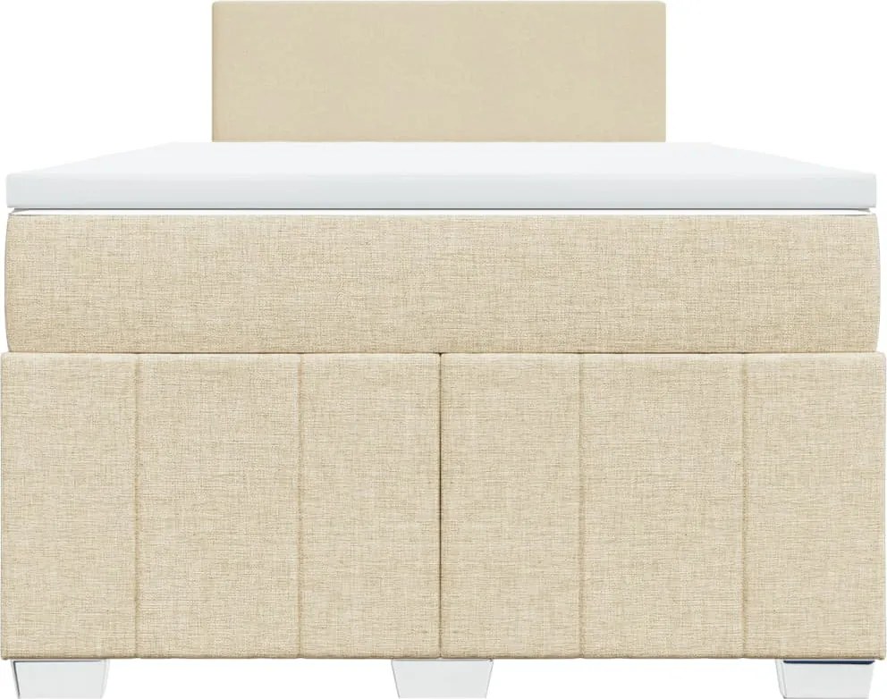 Box spring postel s matrací krémová 120x190 cm textil 3287005