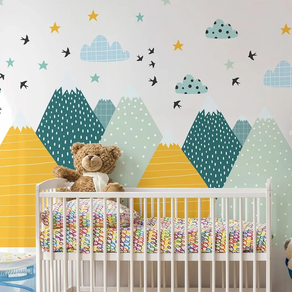 Nástěnná samolepka Ambiance Giant Kid Sticker Scandinavian Mountains Ziska Biano.cz