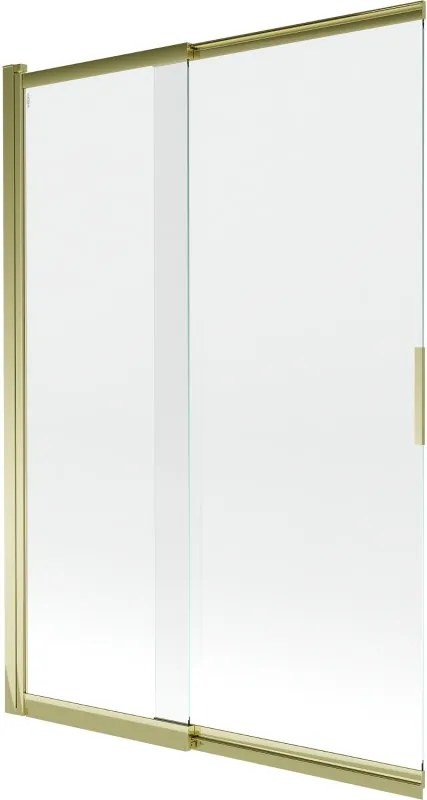 Mexen Fox dvoukřídlá sprchová zástěna posuvná 120 x 150 cm, transparentní, zlatá - 891-120-002-50-00