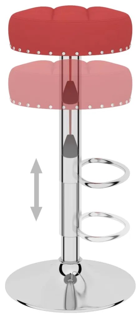 vidaXL Marketos Barové stoličky 2 ks vínové textil
