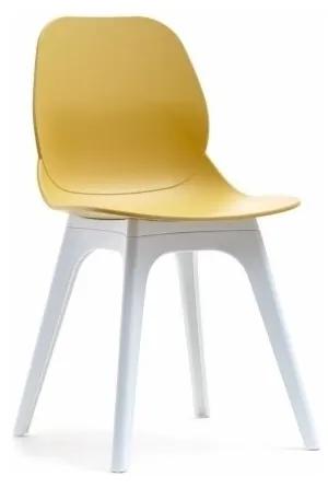 design4life Moderní jídelní židle SWEN Hořčicově žlutá