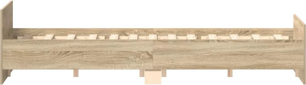 Rám postele s hlavovým a nožním čelem dub sonoma 120 x 190 cm 3203777