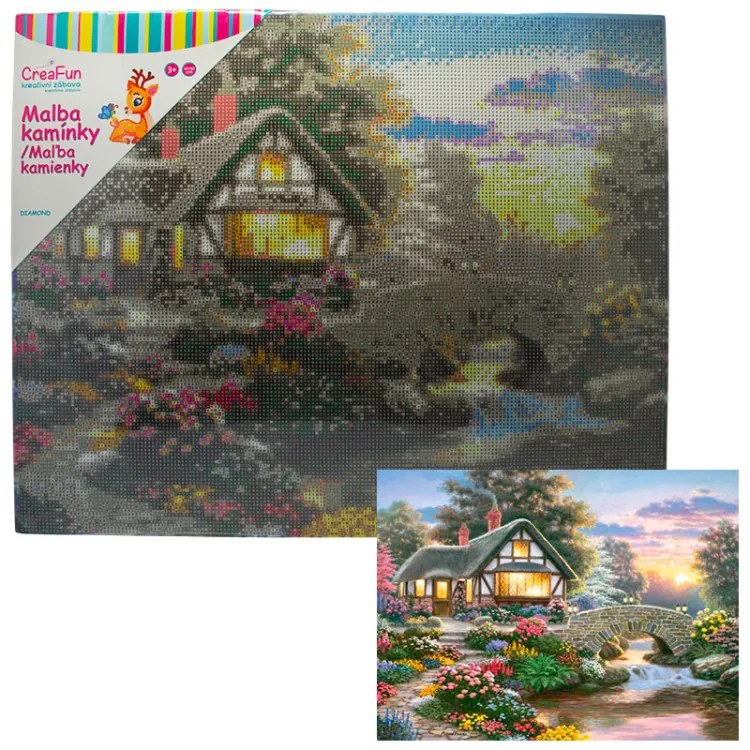 Diamantové malování - Kouzelná zahrádka 40 x 50 cm