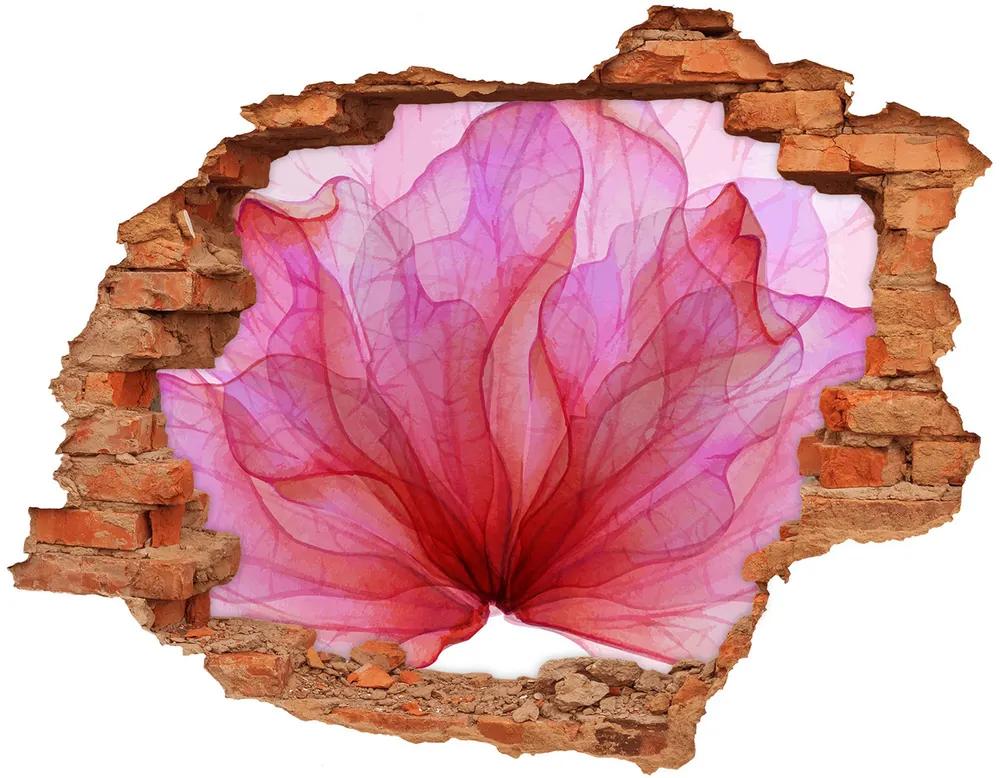 Wallmuralia Samolepící díra na stěnu Růžový květ 90x70 cm