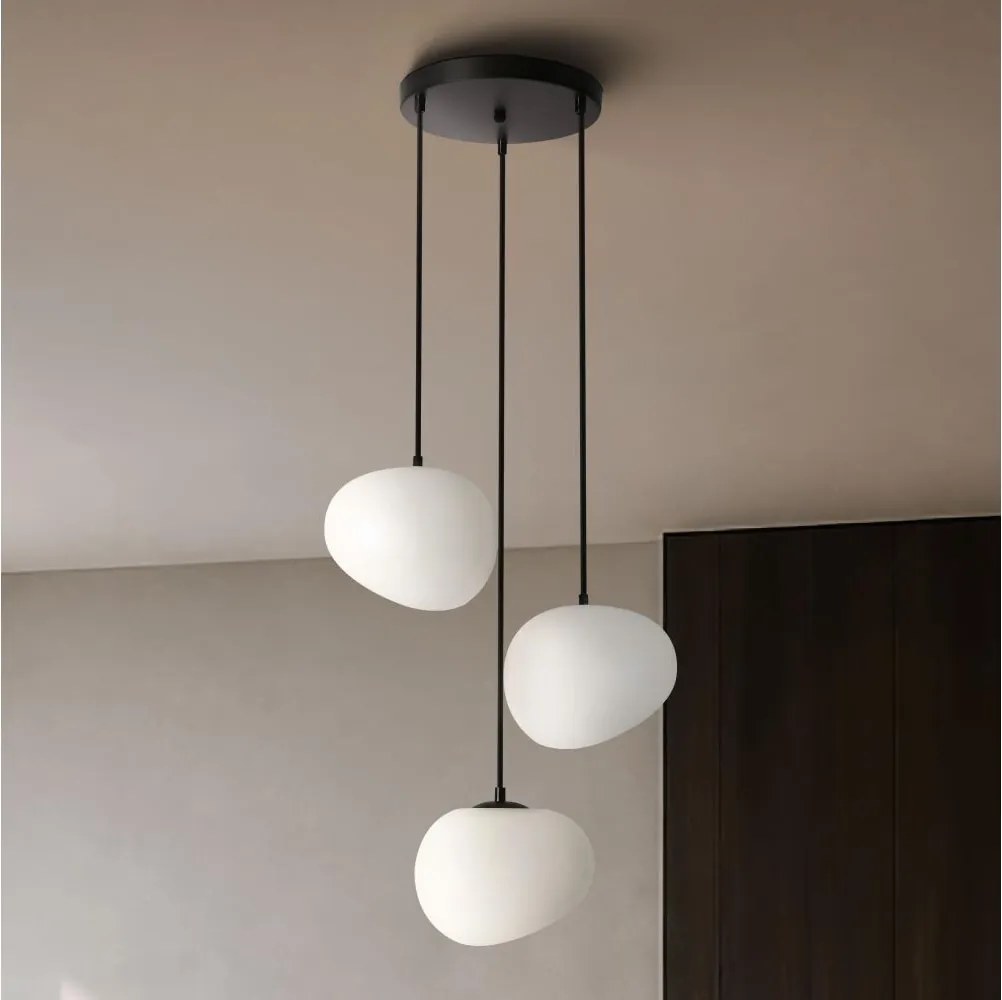 BRILAGI - Lustr na lanku PEBBLES 3xE27/40W/230V pr. 42 cm černá