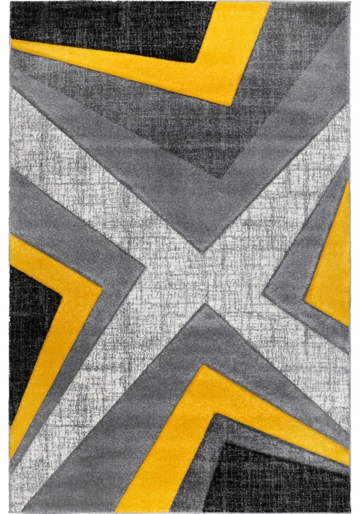 Moderní kusový koberec Warner 1180A | žlutý Typ: 60x110 cm