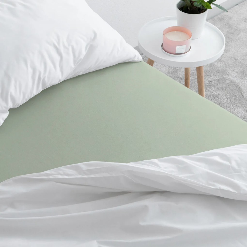 Goldea jersey elastické prostěradlo - šalvějové 90 x 200 cm