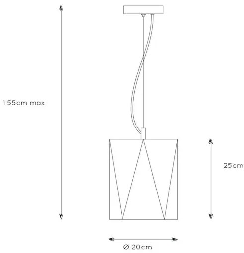 Lucide 25407/01/30 - Lustr na lanku FERN 1xE27/60W/230V