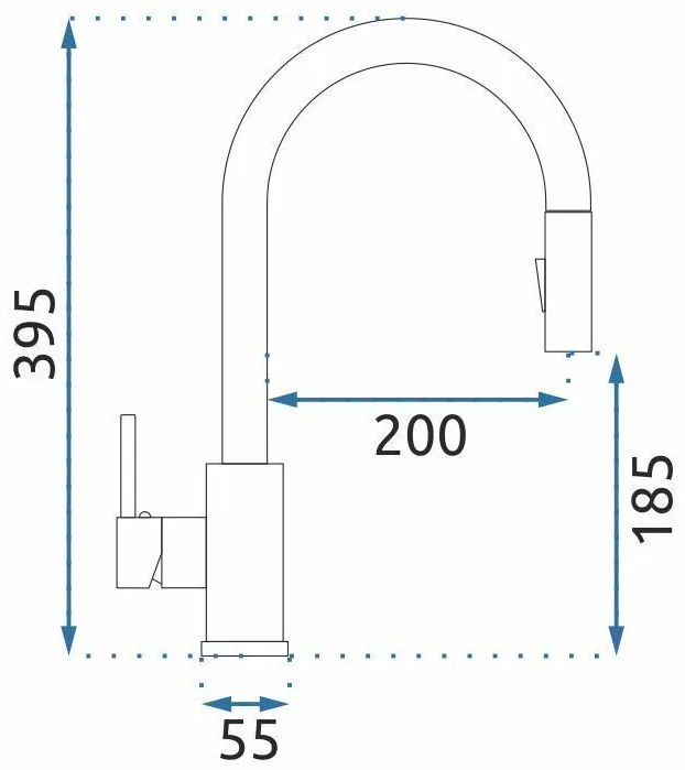 Rea Fresh, dřezová baterie s výsuvnou výlevkou, měděná matná, REA-B6560