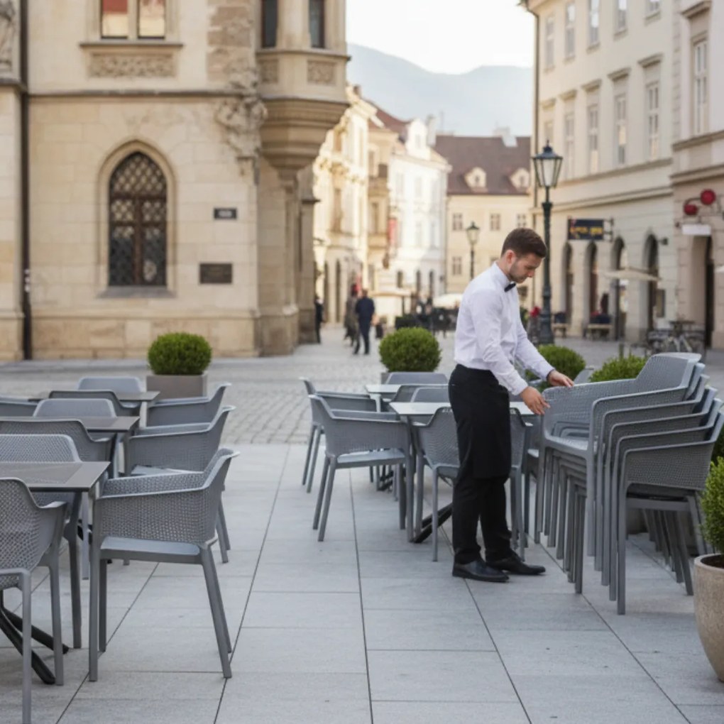 Kondela Stohovatelné křeslo, šedá, LAVTON