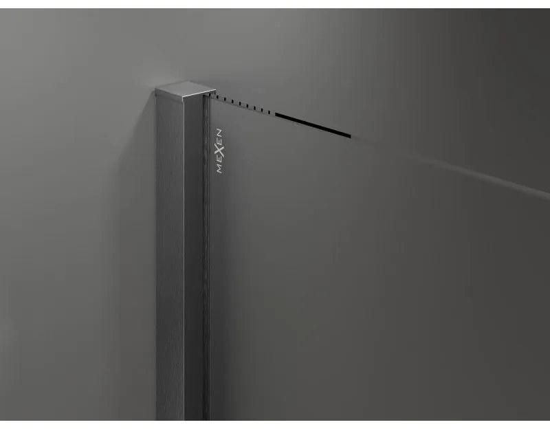 Mexen Velar Duo, posuvné dveře do otvoru 170x200 cm, 8mm čiré sklo, grafitová matná, 871-170-000-02-66