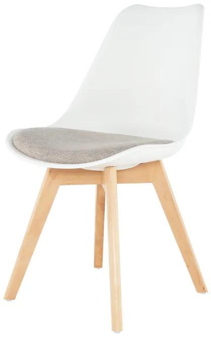 Bílo-šedobéžová židle DAMARA