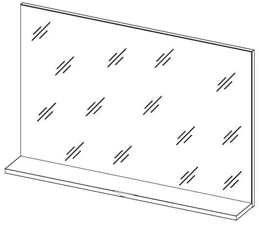 Nástěnné zrcadlo s policí Amanda 451, bílé
