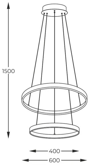 Zuma Line 18140GD-2 - LED Lustr na lanku BRENO LED/50W/230V 3000/4000/6000K