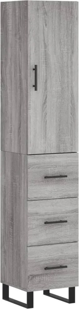 Skříň highboard šedá sonoma 34,5 x 34 x 180 cm kompozitní dřevo 3198879