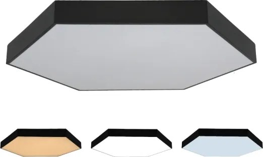 LED Stropní svítidlo LED/200W/230V 3000/4000/6500K pr. 100 cm černá