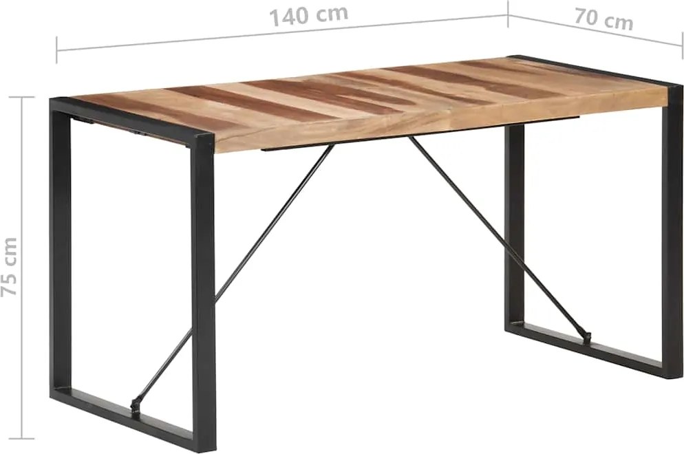 Jídelní stůl 140 x 70 x 75 cm masivní dřevo 321540