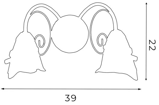 Nástěnné svítidlo KOKARDA 2xE14/60W/230V