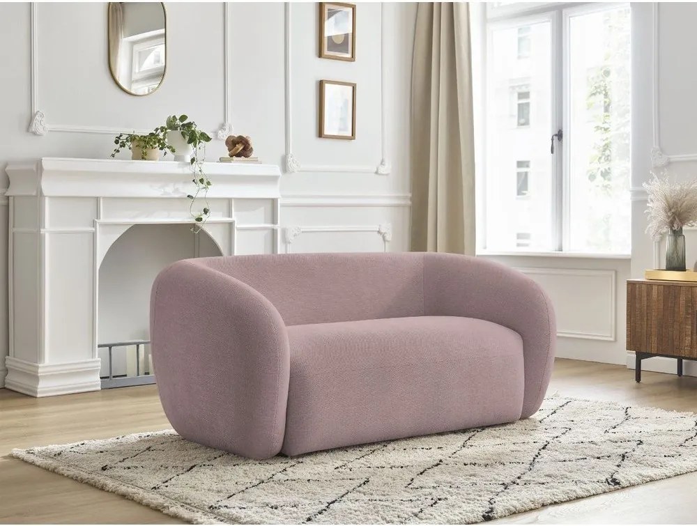 Růžová žinylková pohovka 160 cm Celine – Bobochic Paris