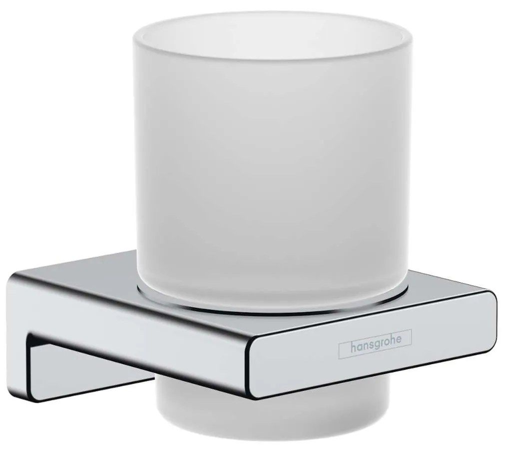 Hansgrohe AddStoris - Držák kartáčků a pasty, matné sklo/chrom 41749000