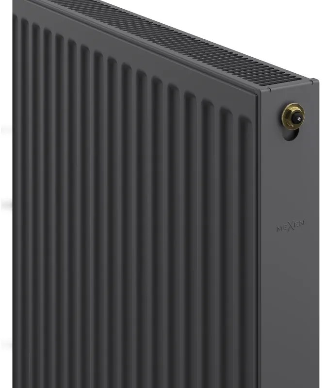 Mexen, Panelový radiátor Mexen CV21 500 x 1400 mm, spodní připojení, 1551 W, antracit - W621-050-140-66