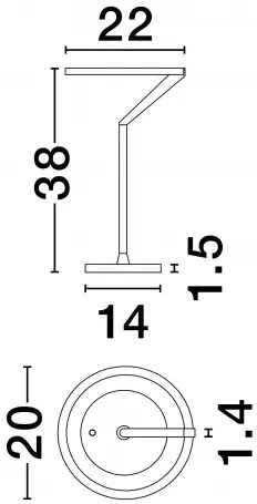 LED stmívatelná černá stolní lampa Tilia 2