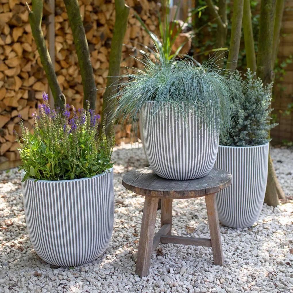 Capi Nature Groove NL Planter Ball Ivory Ø 35 cm / V 34 cm